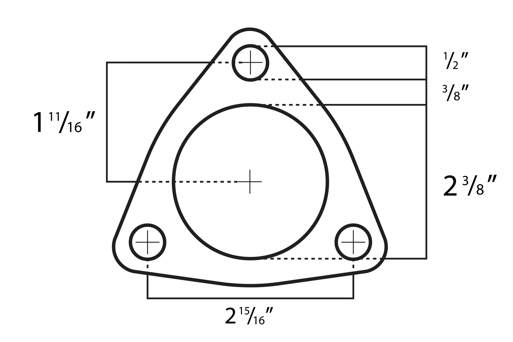 Triangle Gasket for 2.5" Inlet Piping Flanges (Type E*) | ARK Performance